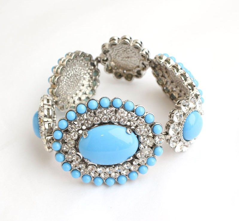 Miu Miu Turquoise Crystal Silver-Plated Bracelet 26811657 | eBay Miu Miu Turquoise Crystal Silver-Plated Bracelet 26811657 | eBay