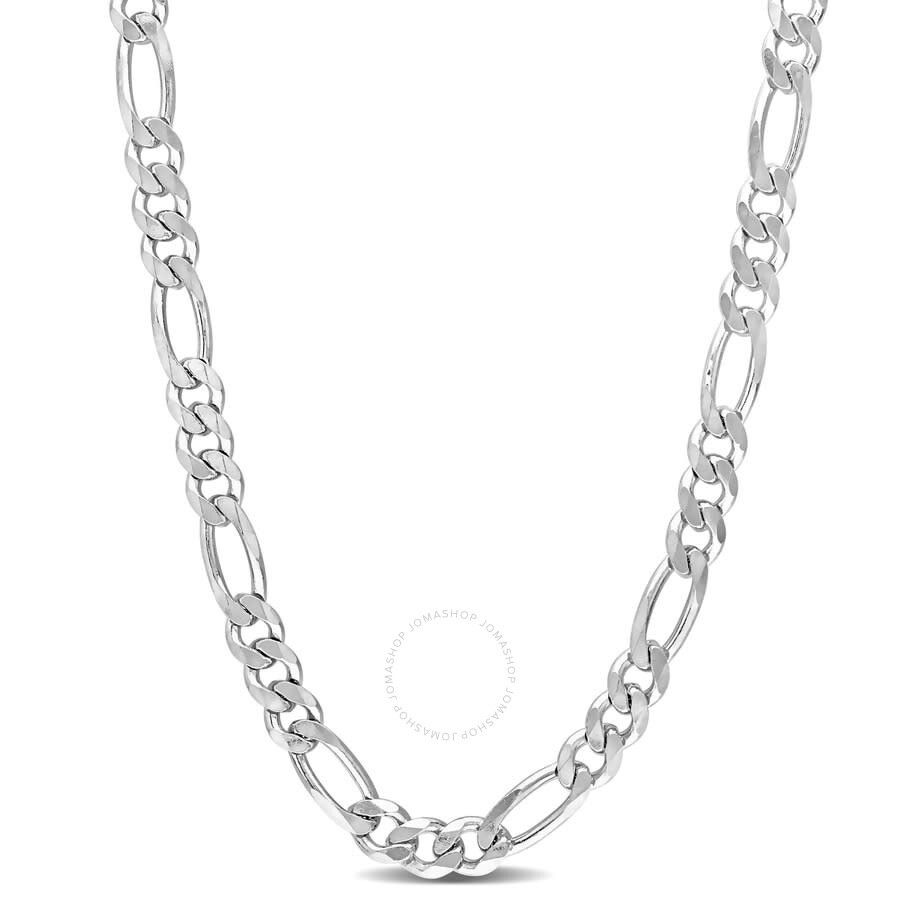 Amour 5.5mm Figaro Chain Necklace In Sterling Silver 24 In AMR JMS009010