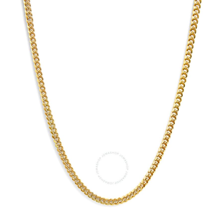 Haus Of Brilliance 14k Semi Solid 14K Yellow Gold 6.1mm Classic Miami Cuban Chain Necklace 22 Inches Y A4W9N