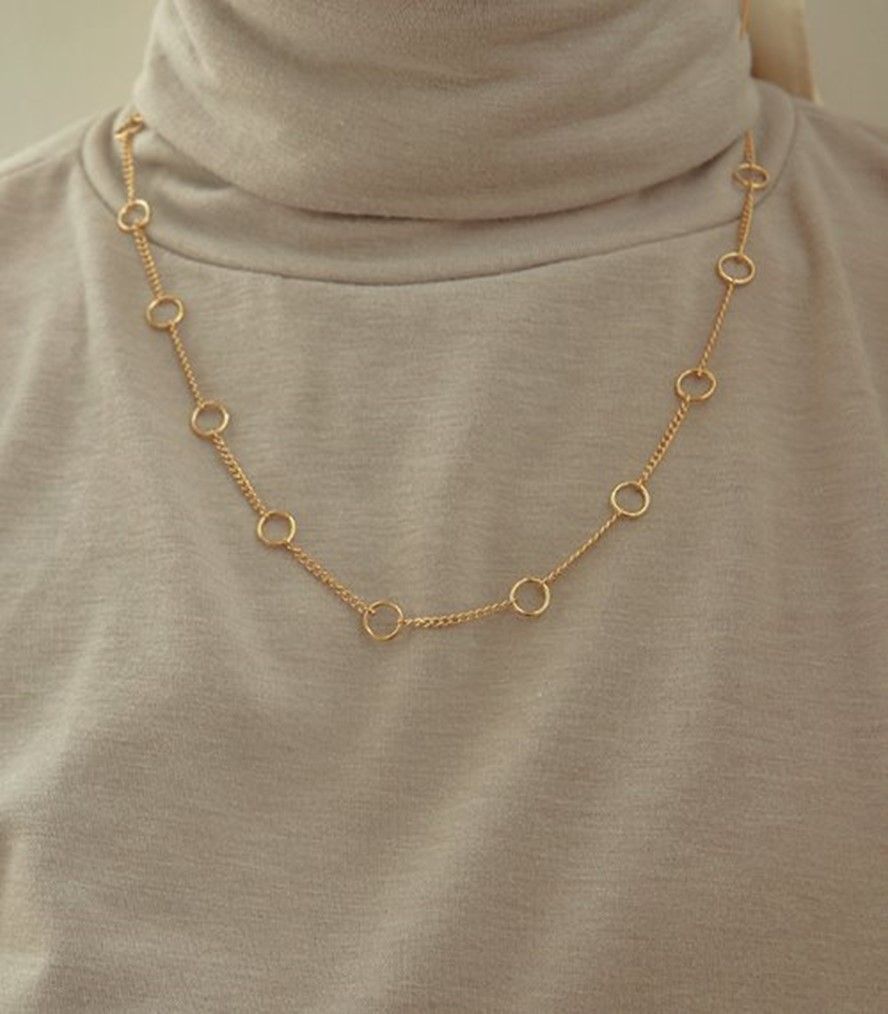 Circle and line necklace store