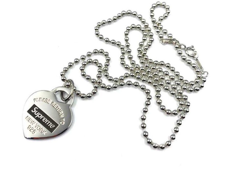 Supreme heart necklace store