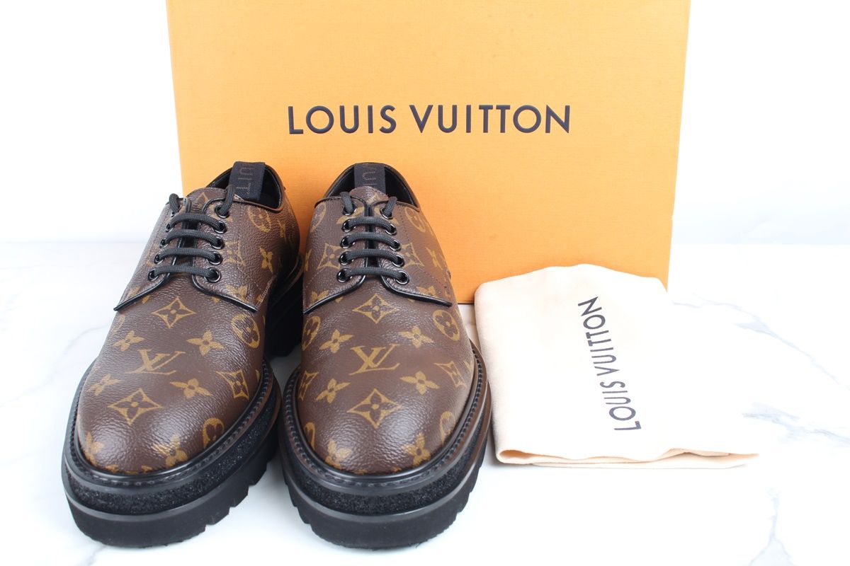 Louis Vuitton Black Ice Monogram Derby Shoes 6.5 - LV | eBay Louis Vuitton Black Ice Monogram Derby Shoes 6.5 - LV | eBay