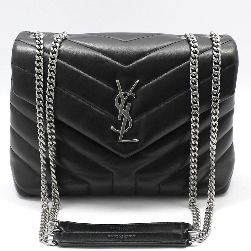 Saint Laurent Black Embossed Monogram Lulu Small Shoulder Saint Laurent Black Embossed Monogram Lulu Small Shoulder